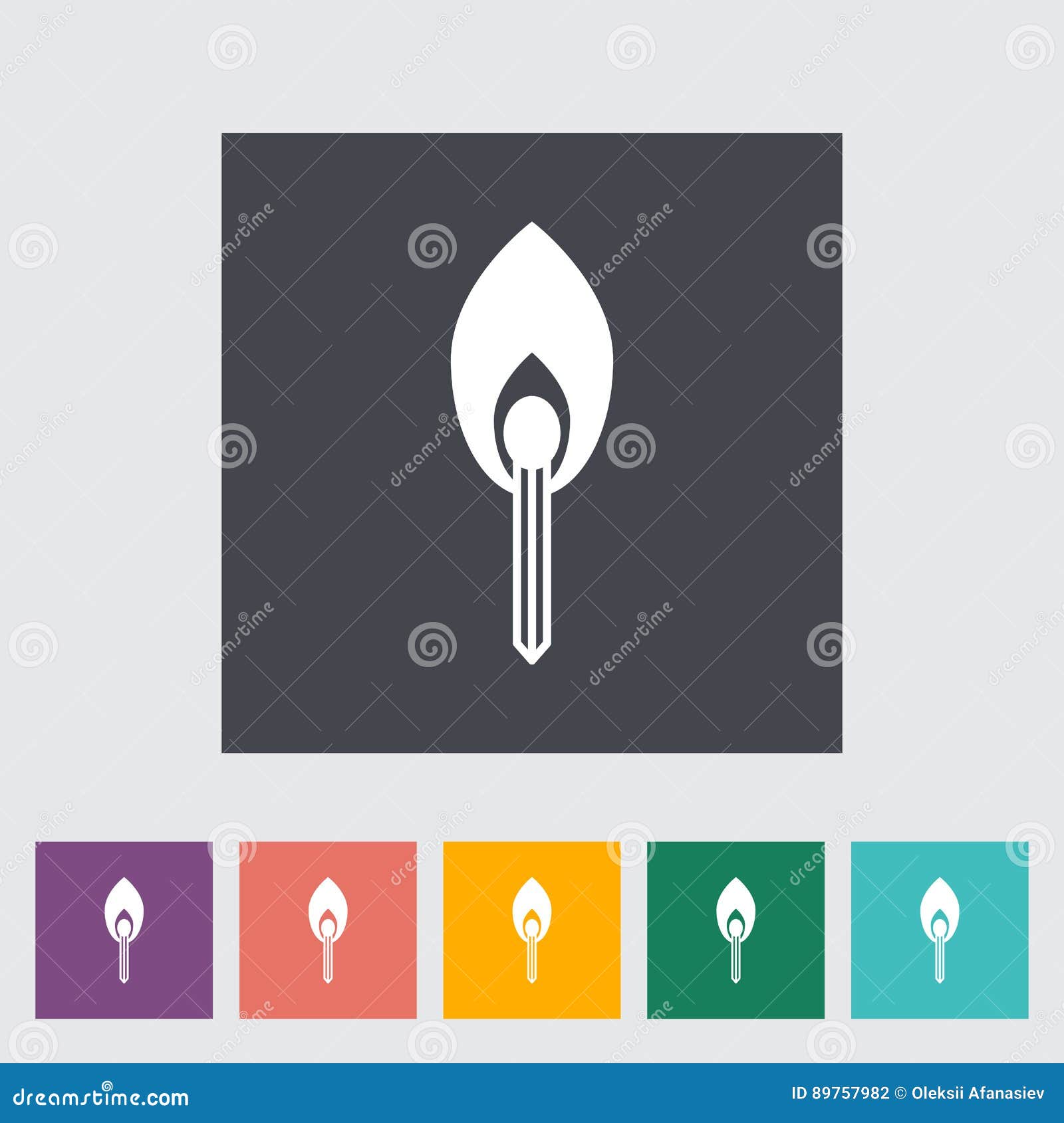 Match icon stock vector. Illustration of match, stick - 89757982