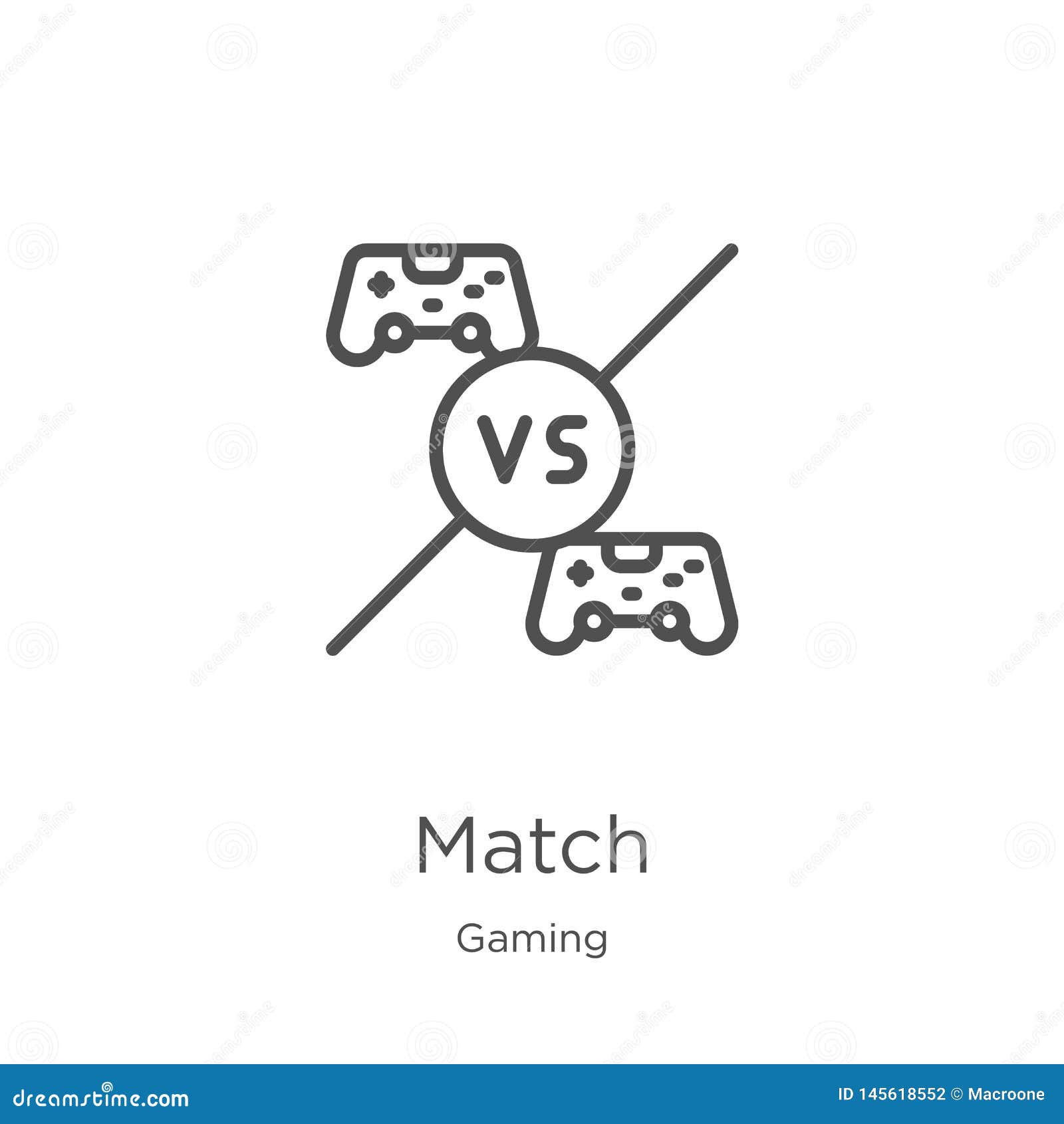 Match Icon Vector from Gaming Collection. Thin Line Match Outline Icon ...