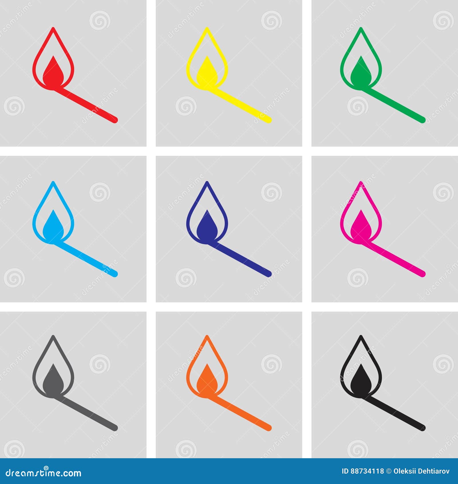 Match Icon, Vector Illustration. Flat Design Style Stock Vector ...