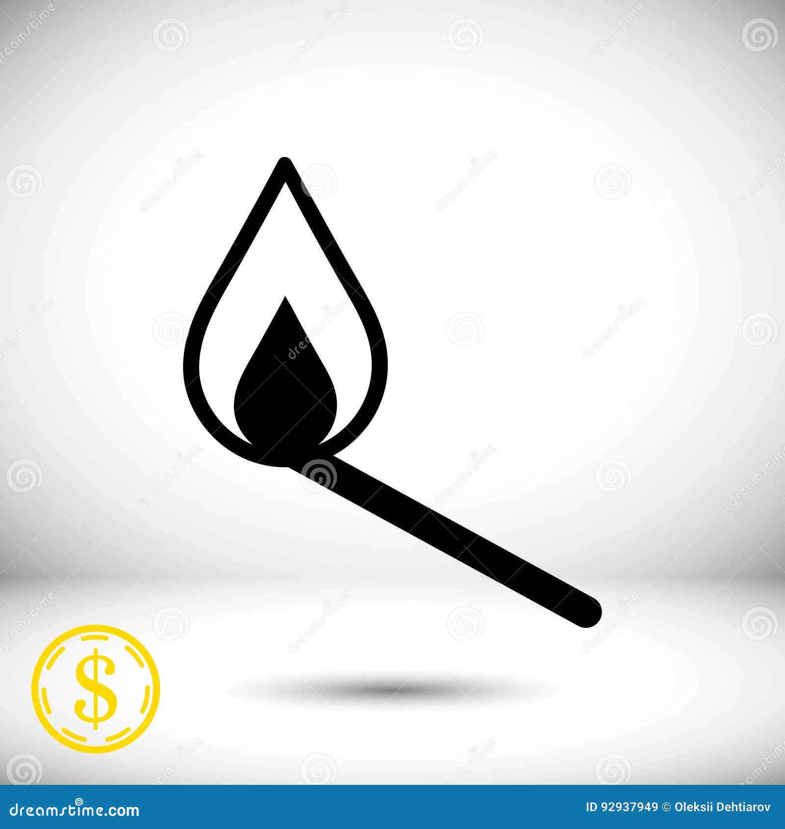 Match Icon, Vector Illustration. Flat Design Style Stock Vector ...