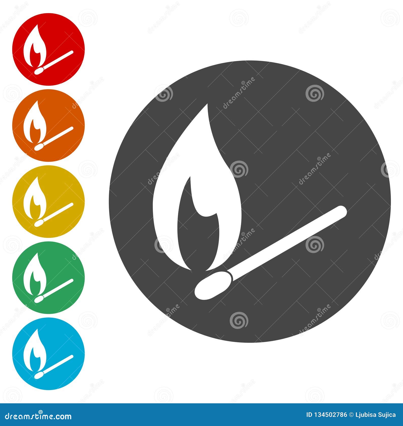 Match icons set stock vector. Illustration of drawing - 134502786