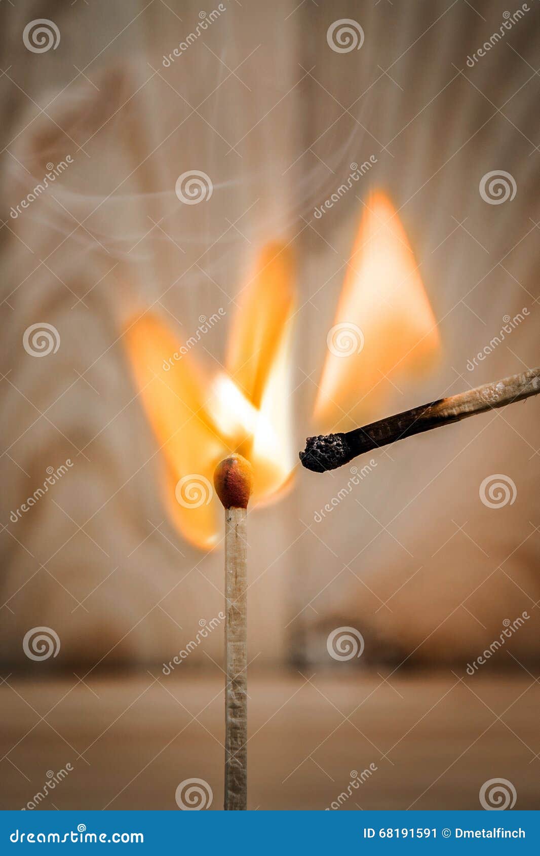 Match is Ignite on a Blurry Wood Background Stock Image - Image of burn ...