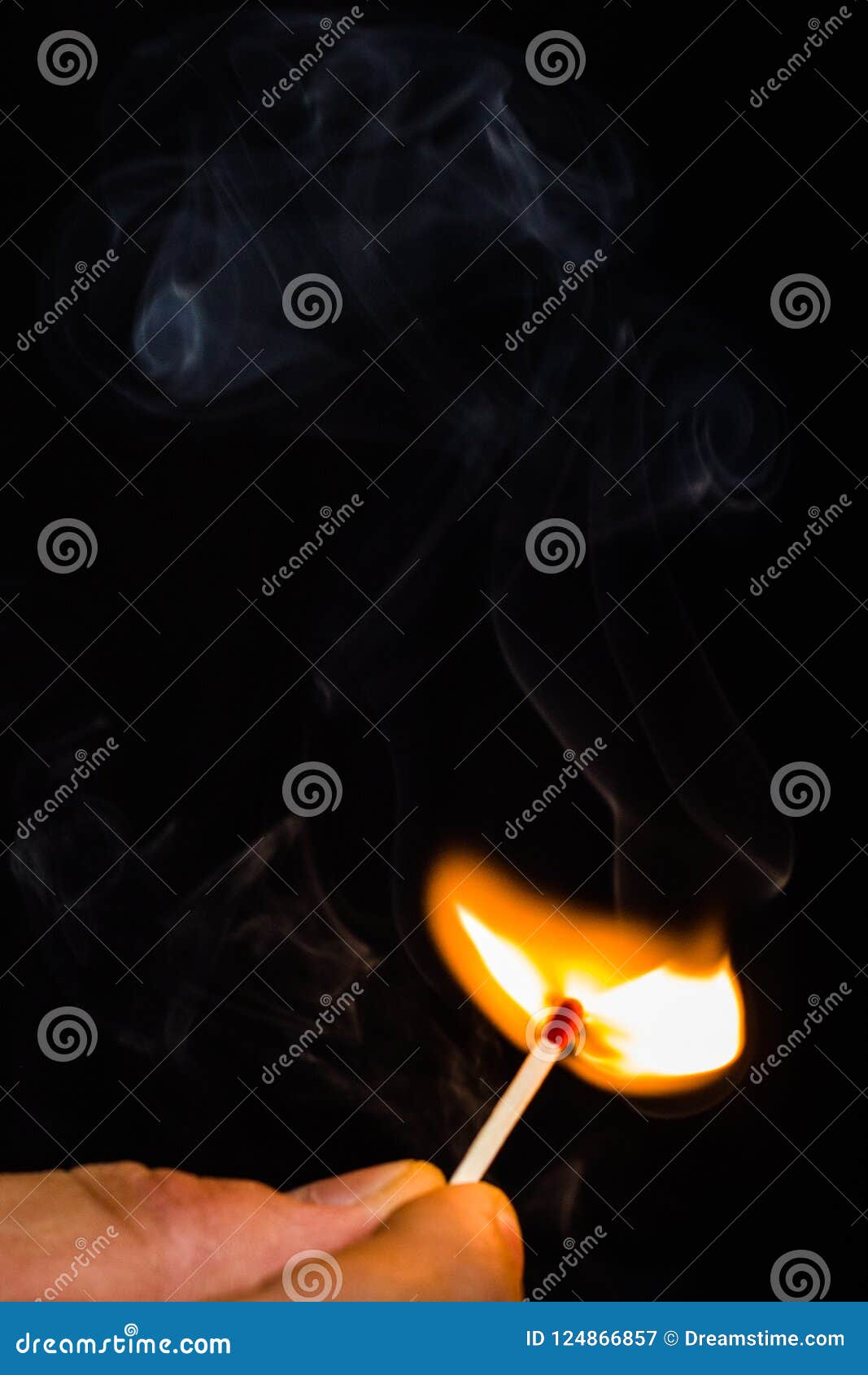 Match Ignition on the Black Background Stock Image - Image of heat ...
