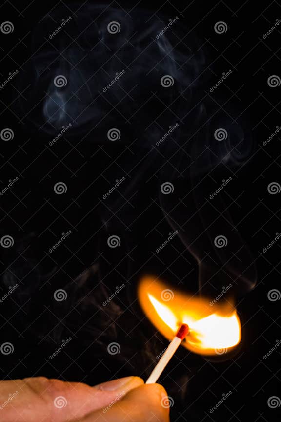 Match Ignition on the Black Background Stock Image - Image of heat ...