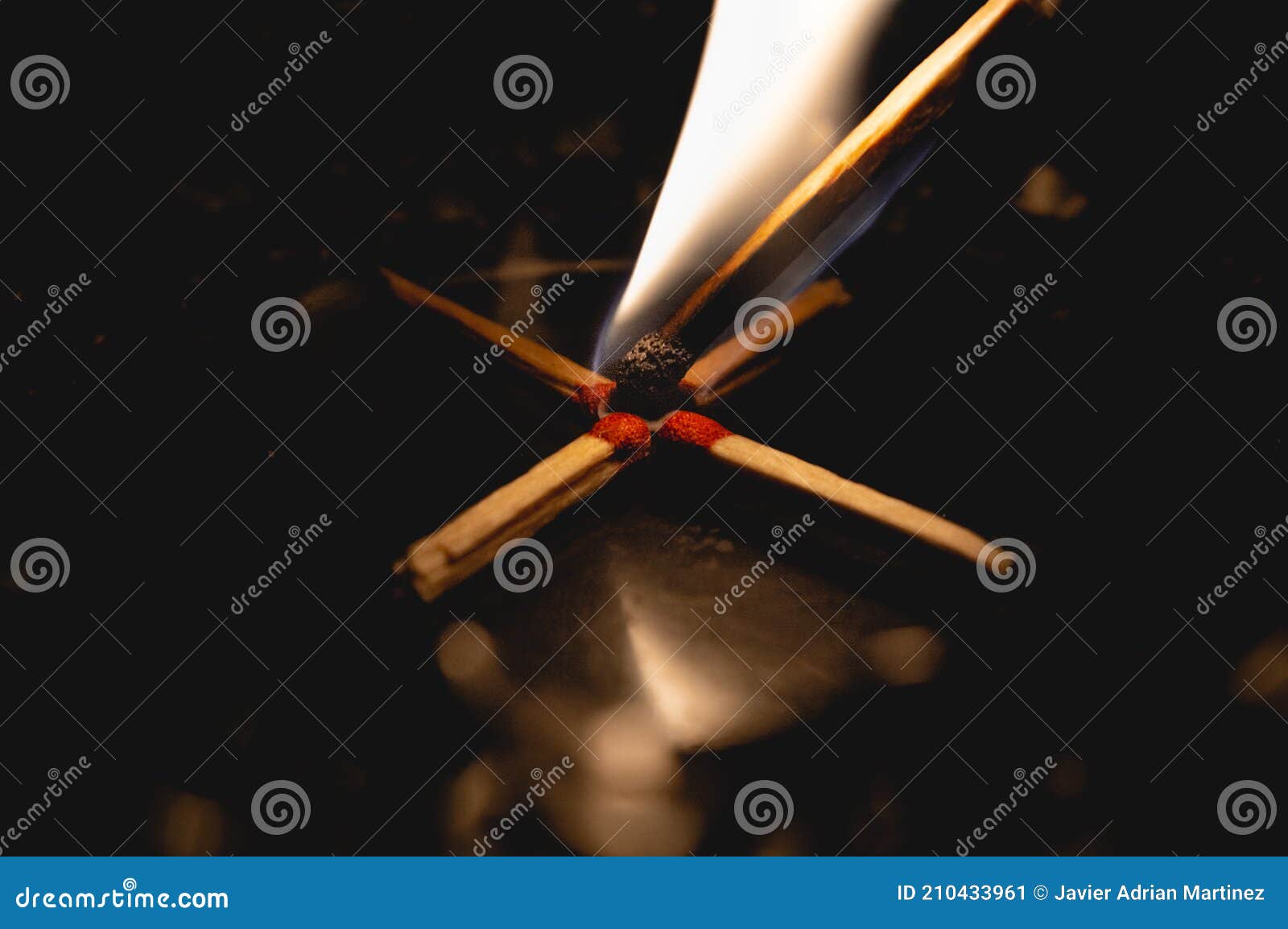 Flame of Fire Lit by Matches Stock Image - Image of isolated, ignition ...