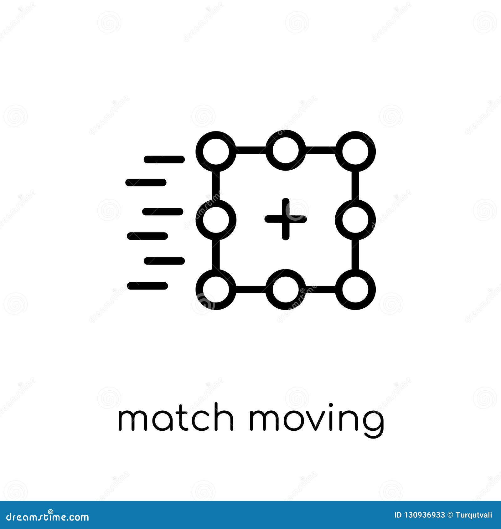 Match Moving Icon. Trendy Modern Flat Linear Vector Match Moving Stock ...