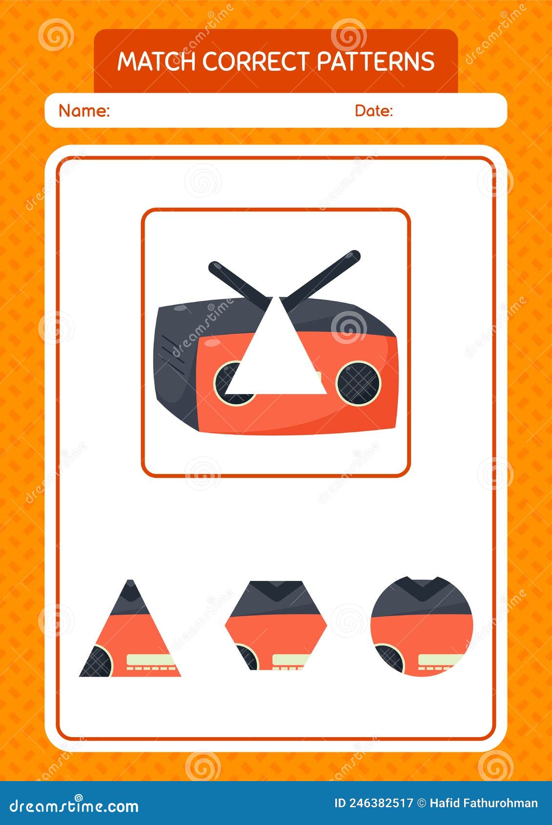 Match Pattern Game with Rainbow. Worksheet for Preschool Kids, Kids ...