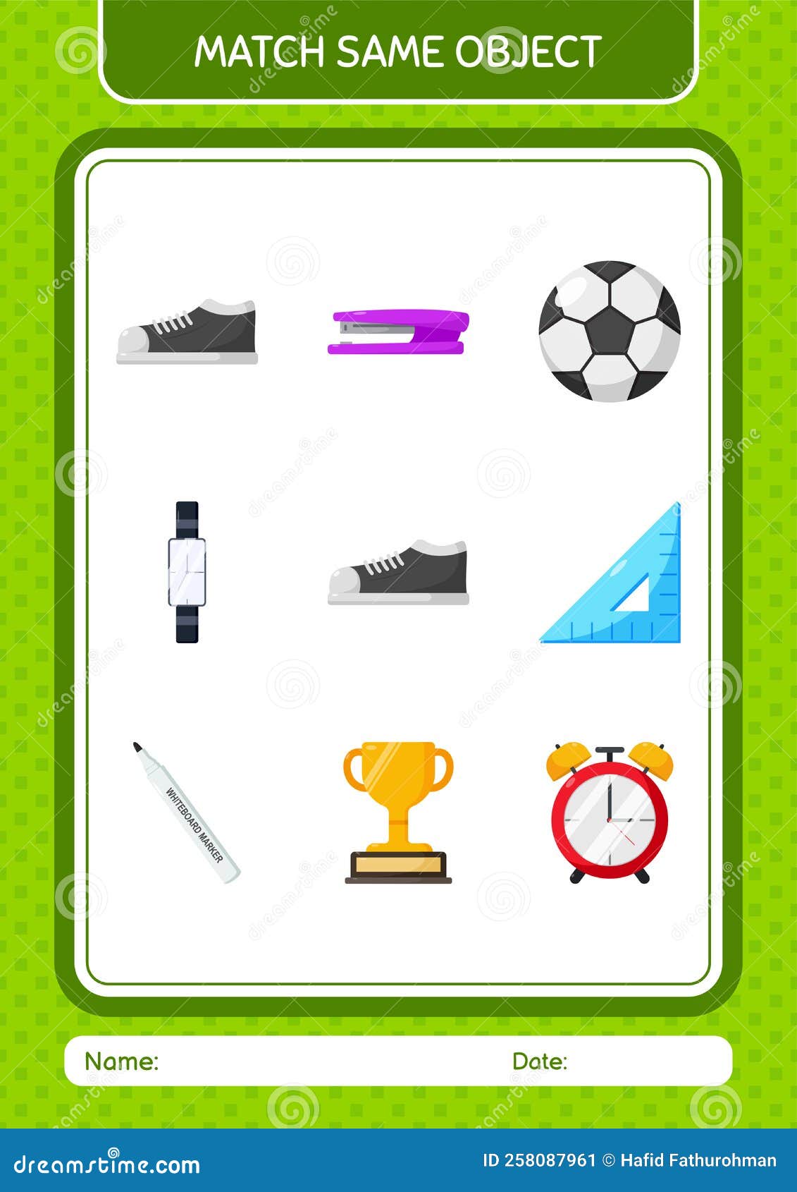 Match with Same Object Game Shoes. Worksheet for Preschool Kids, Kids ...