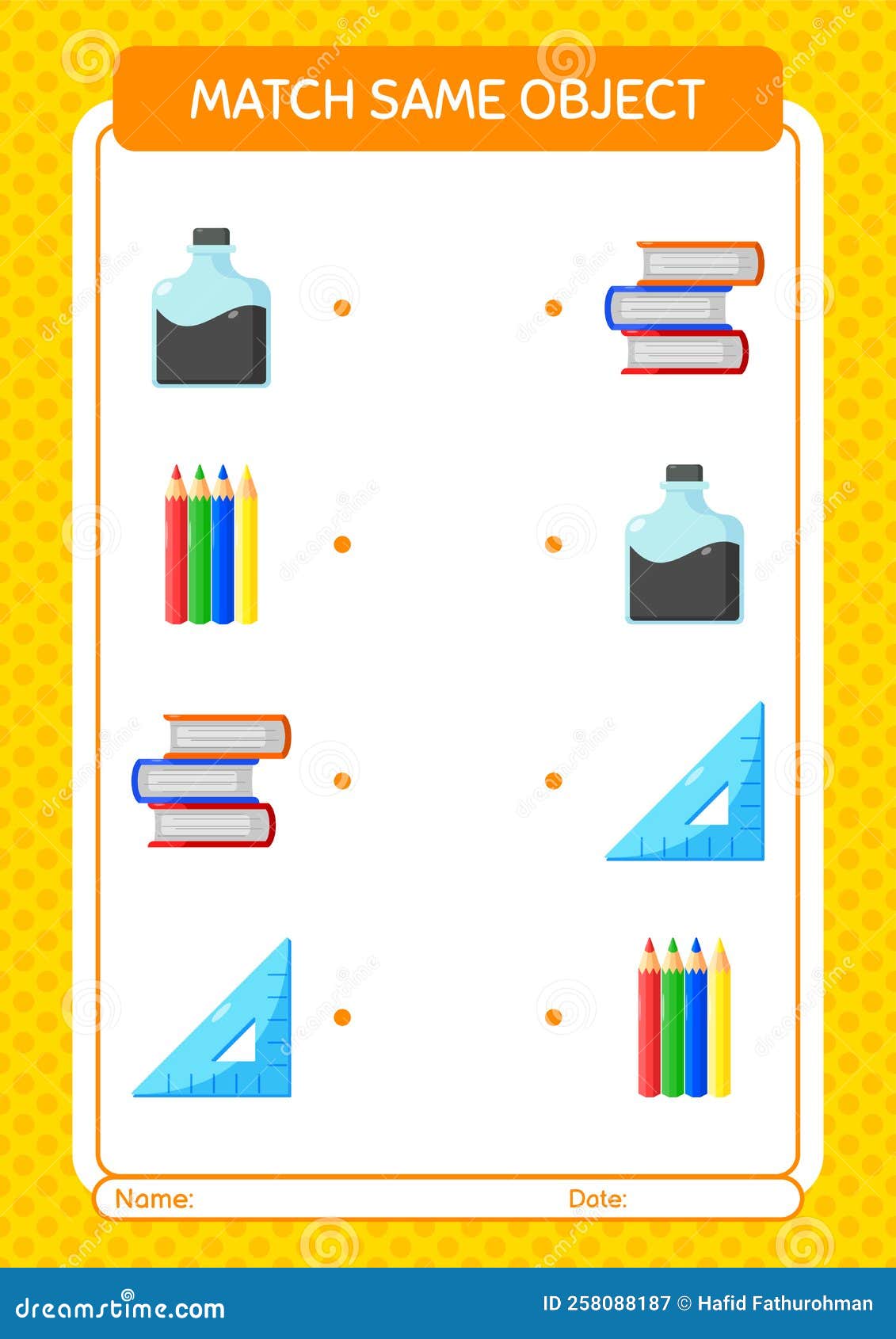 Match with Same Object Game Summer Icon. Worksheet for Preschool Kids ...