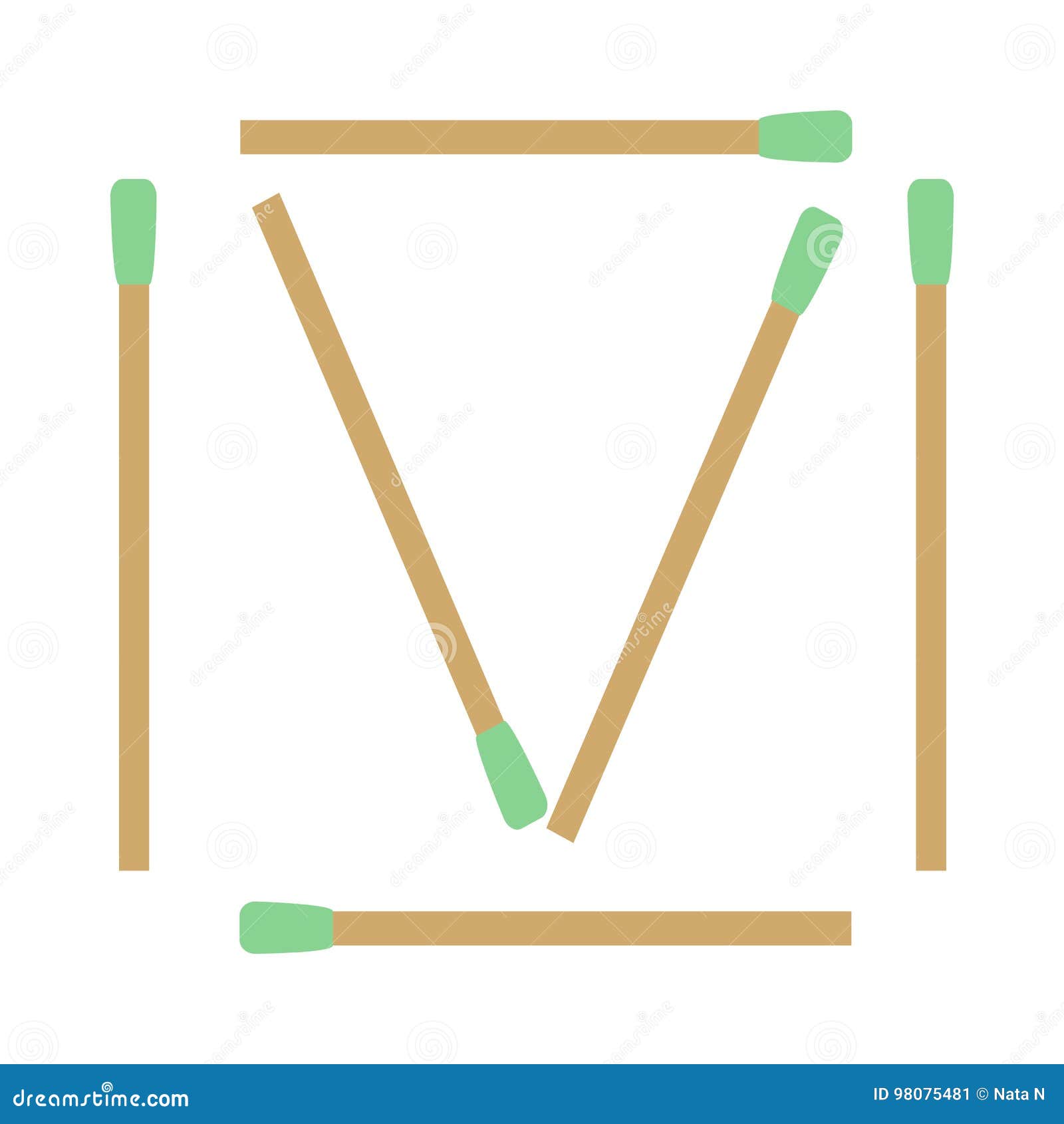 A Match Set As a Test of Creative Thinking. Stock Vector - Illustration ...