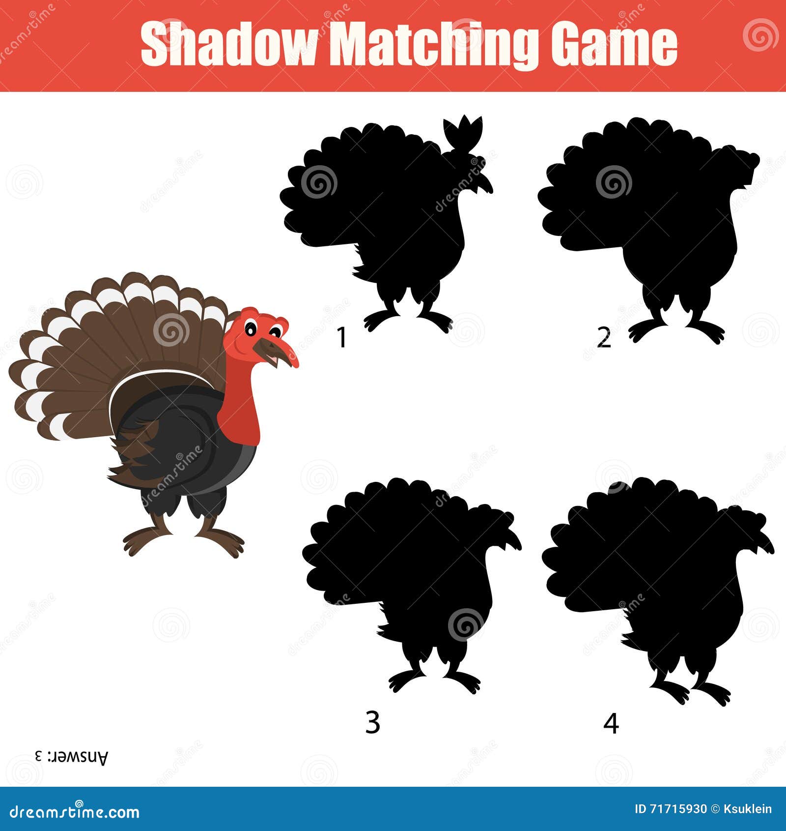 Match the Shadow Children Game Stock Vector - Illustration of homework ...