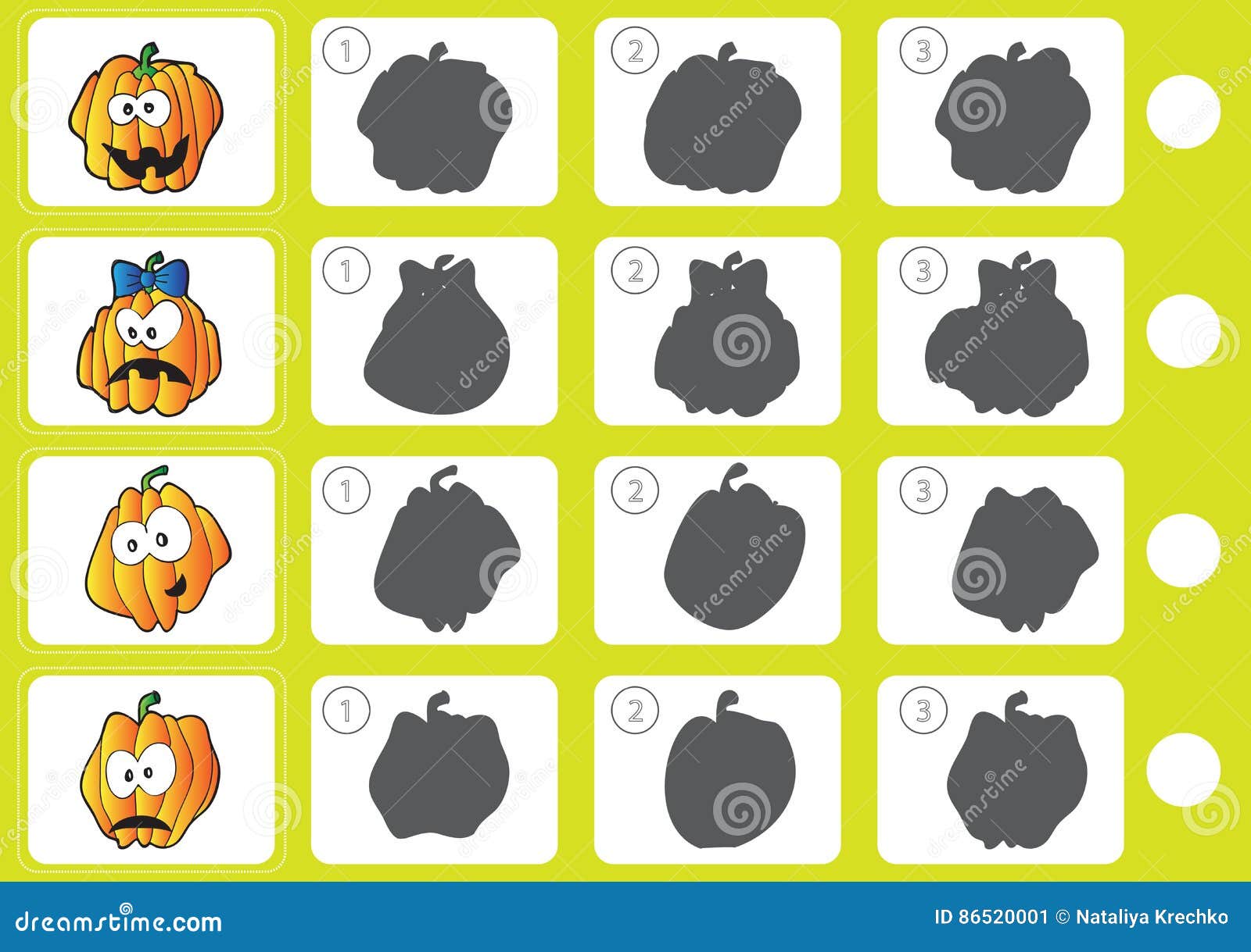 Match Shadow - Worksheet for Education Stock Vector - Illustration of ...