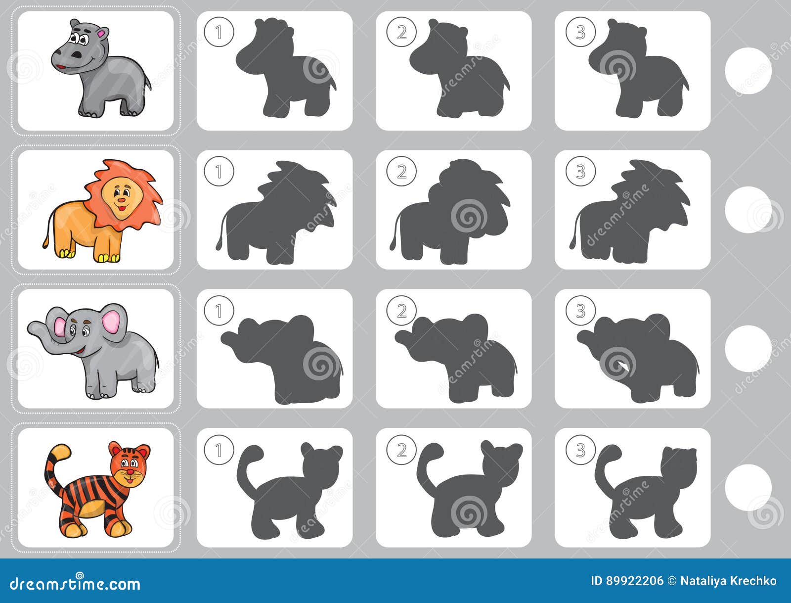 Match To Shadow Visual Puzzle With Spring Birdhouses Cartoon Vector ...