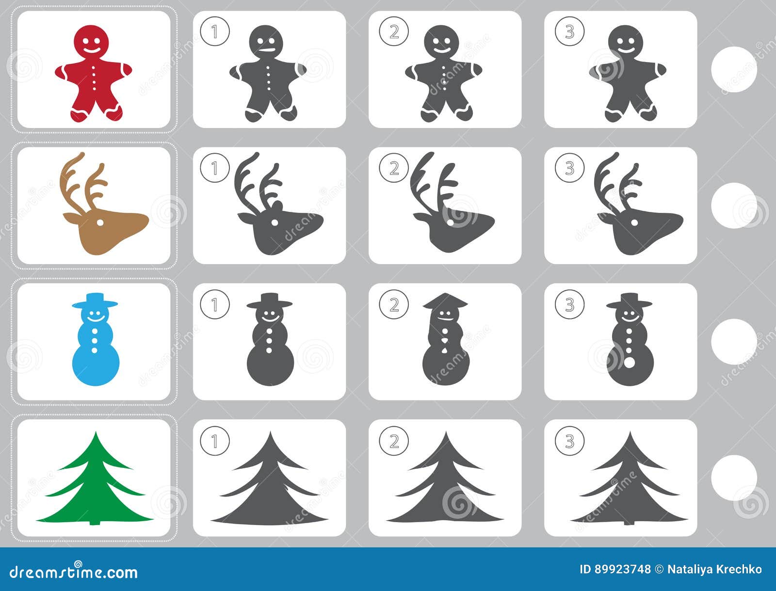 Match To Shadow Visual Puzzle With Spring Birdhouses Cartoon Vector ...