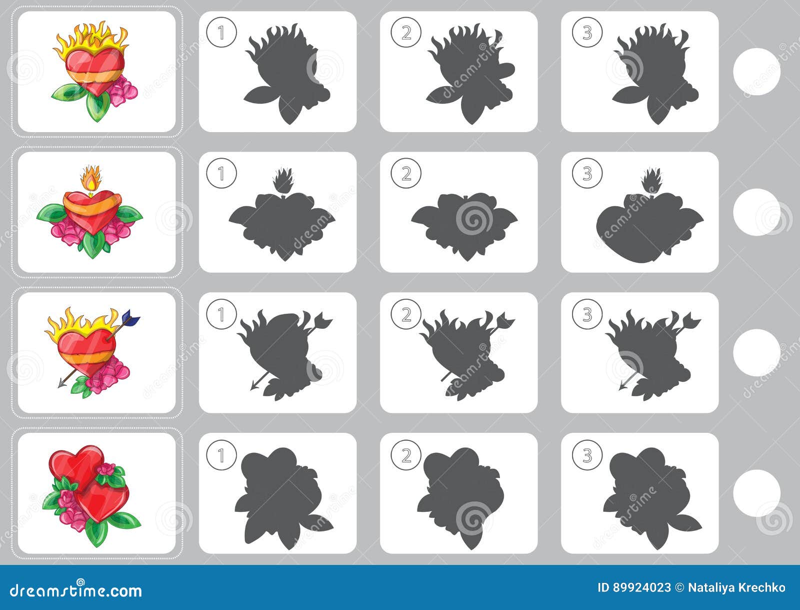 Match Shadow - Worksheet for Education Stock Vector - Illustration of ...