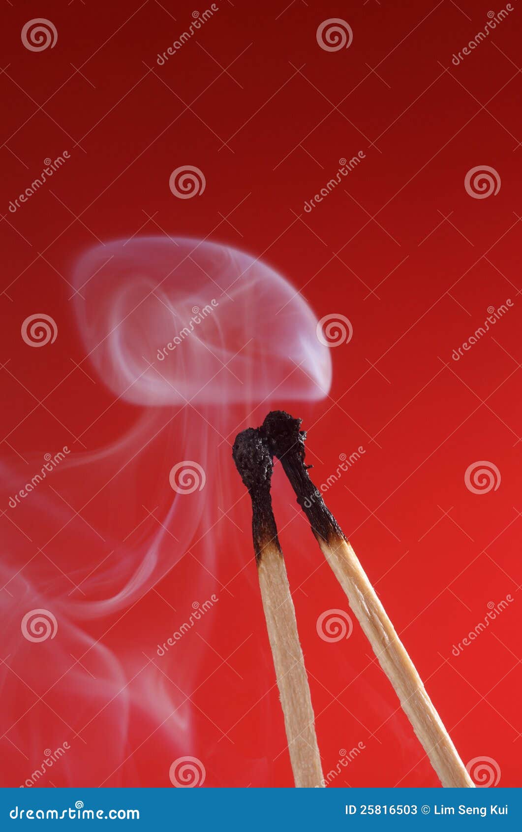 Match with smoke stock image. Image of studio, close - 25816503
