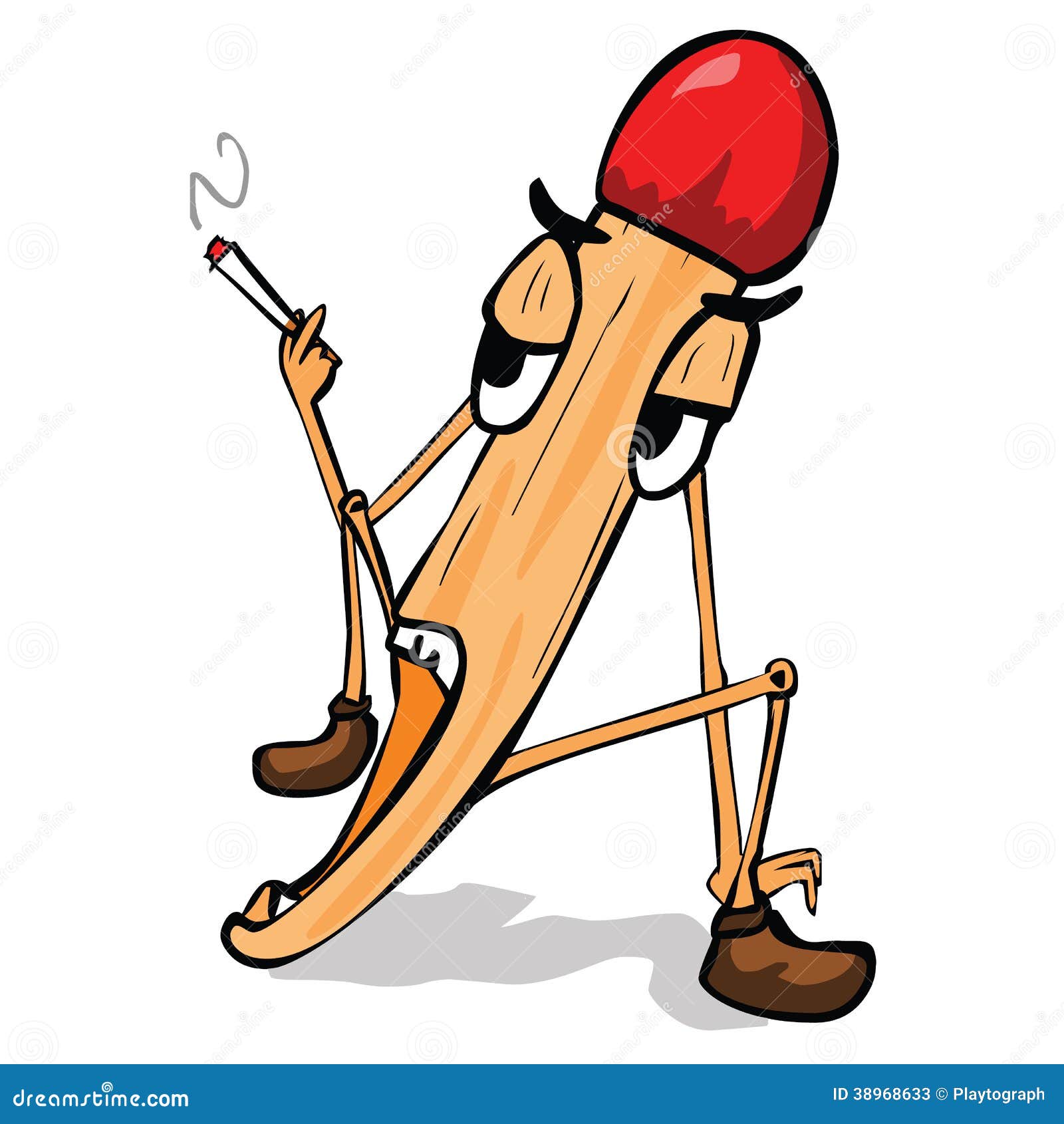 Match smoke a cigarette stock vector. Illustration of idea - 38968633