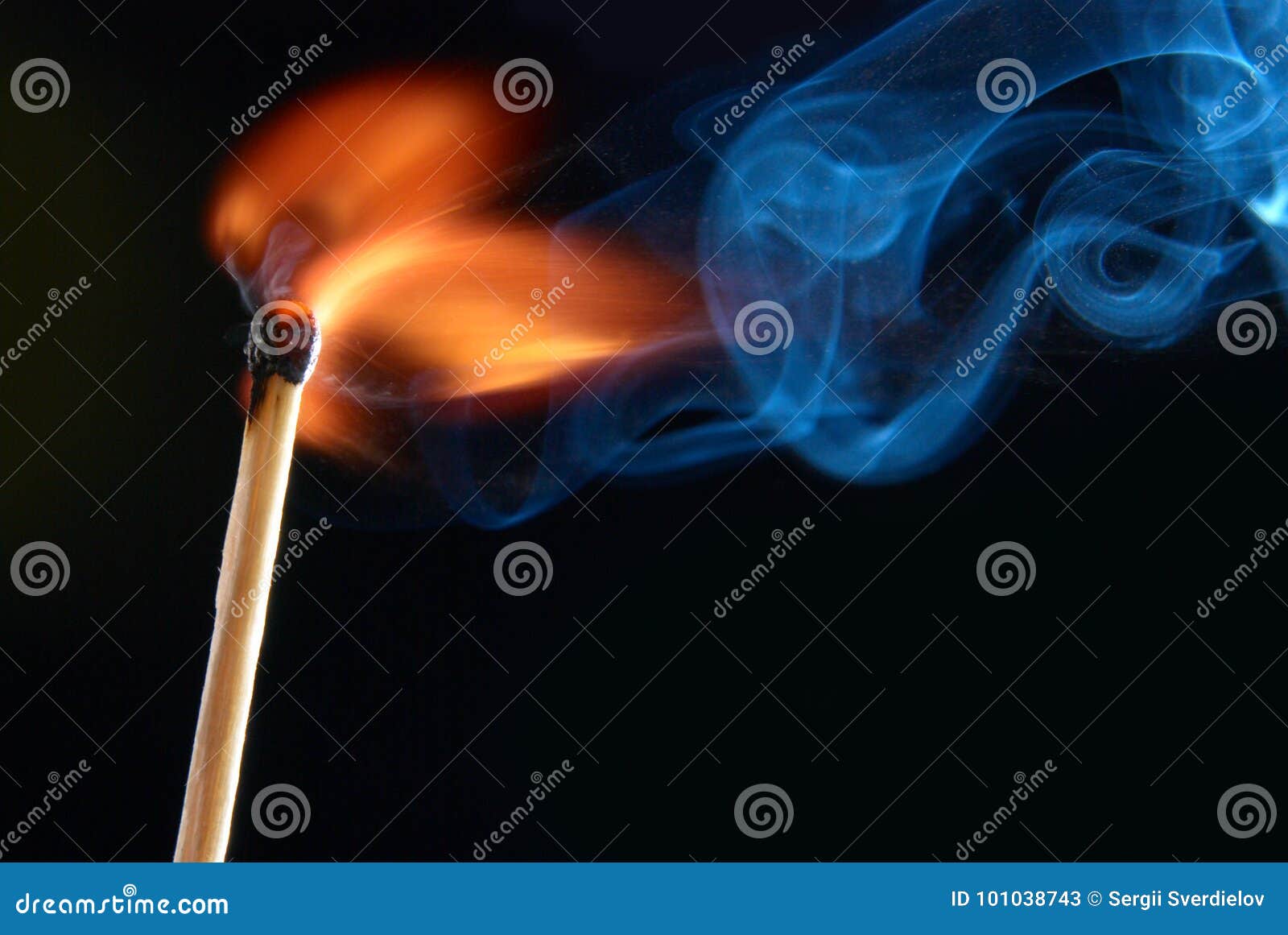 Match with smoke and fire stock image. Image of flame - 101038743