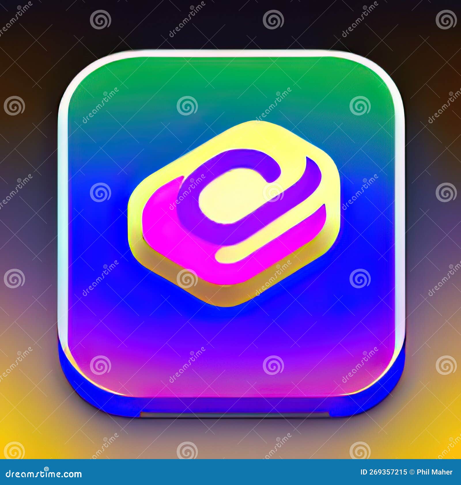 Match 3 Software App Style Icon. Generative AI. Stock Illustration ...