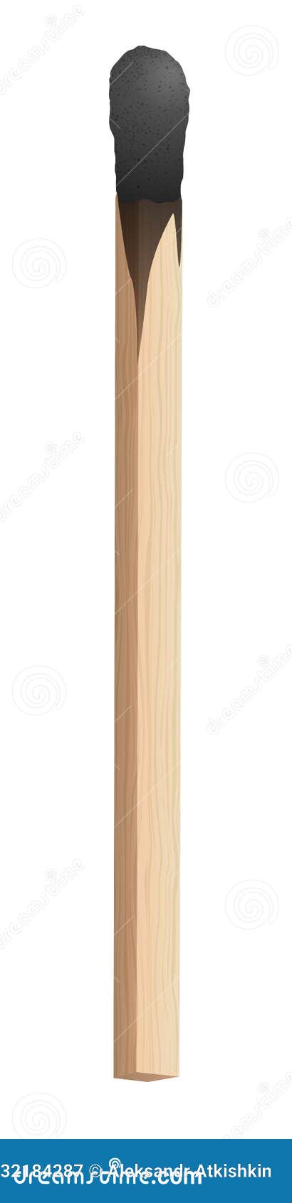 Match stick burned stock vector. Illustration of burnt - 232184287