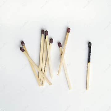 Match Stick in a Group Isolated Stock Image - Image of matchstick, used ...