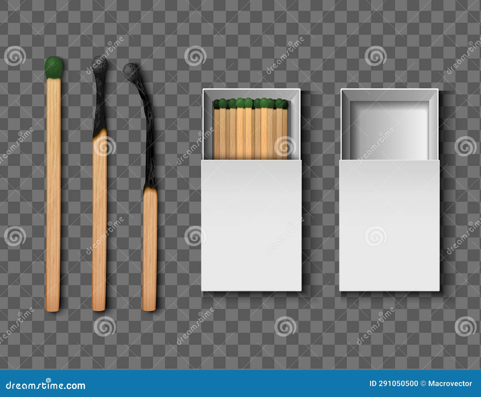 Match Sticks Realistic stock vector. Illustration of wood - 291050500