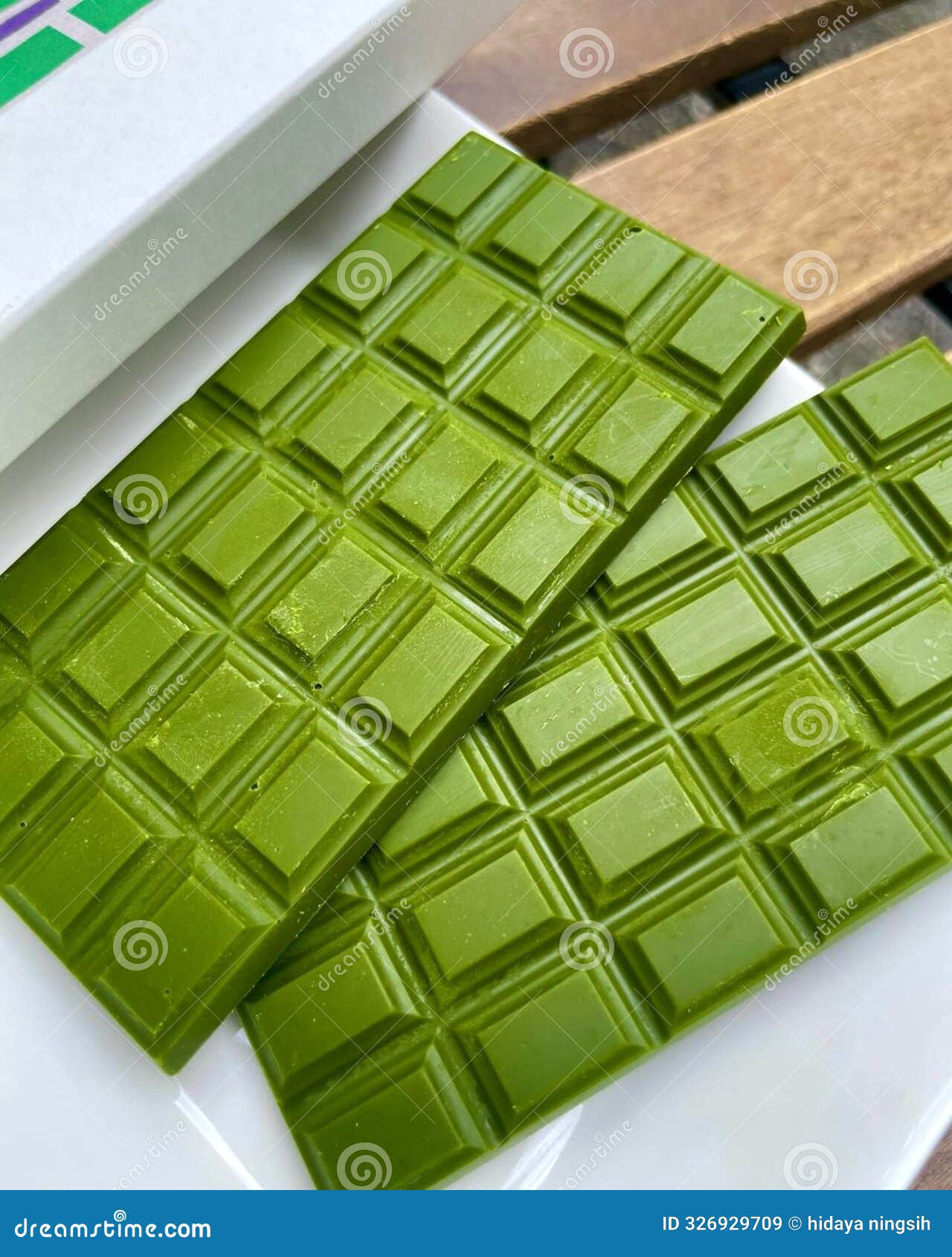 Matcha chocolate bars stock image. Image of choholatematcha - 326929709