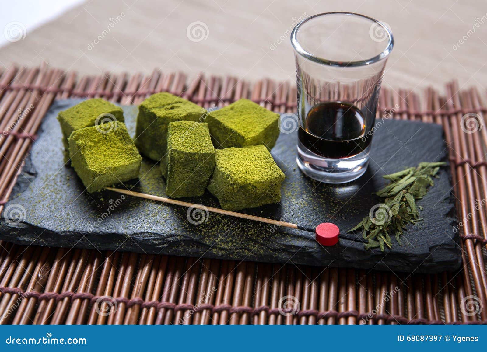 Matcha Cubes Green Tea stock image. Image of cuisine - 68087397