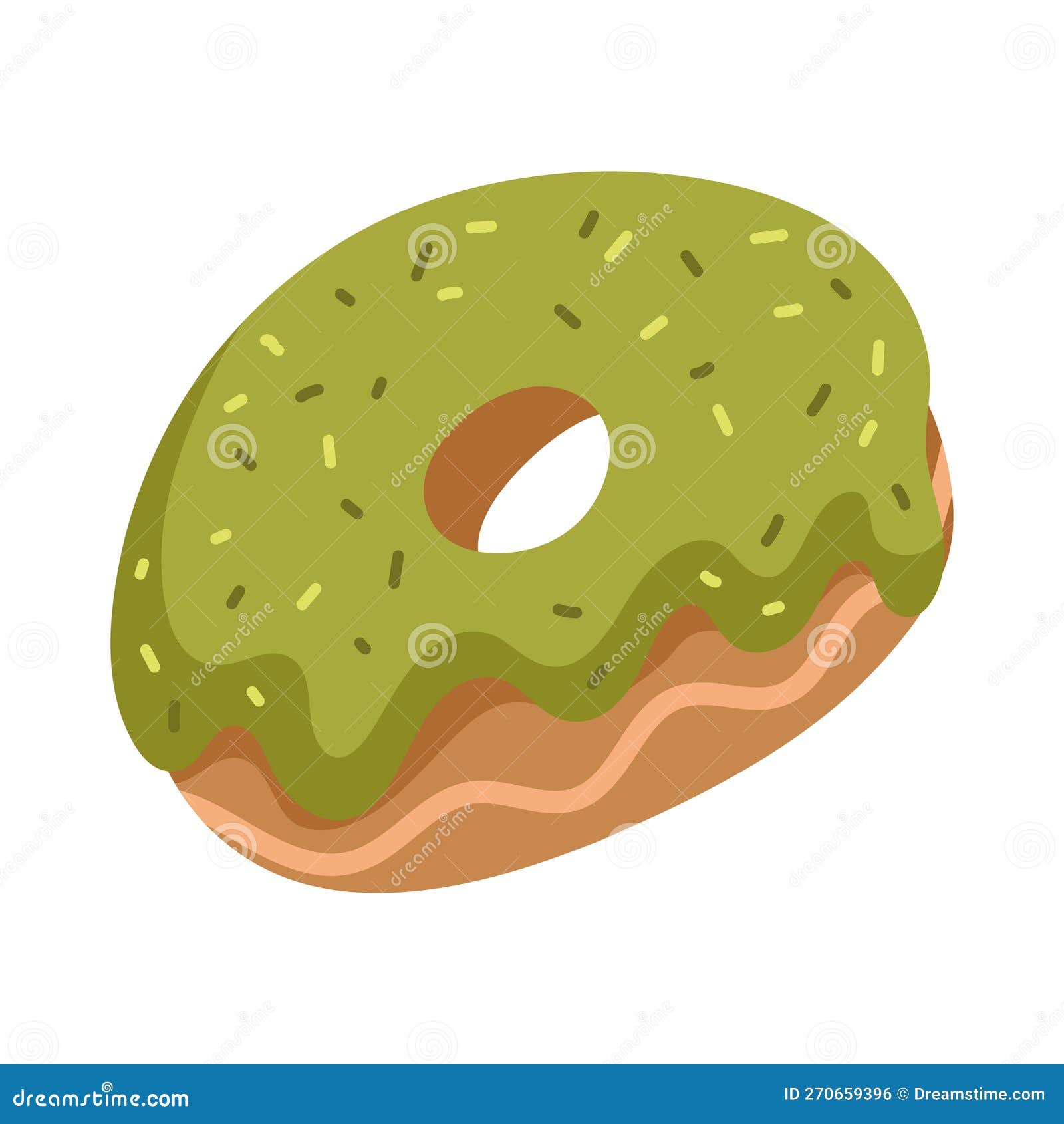 Matcha donut icon stock vector. Illustration of sugar - 270659396
