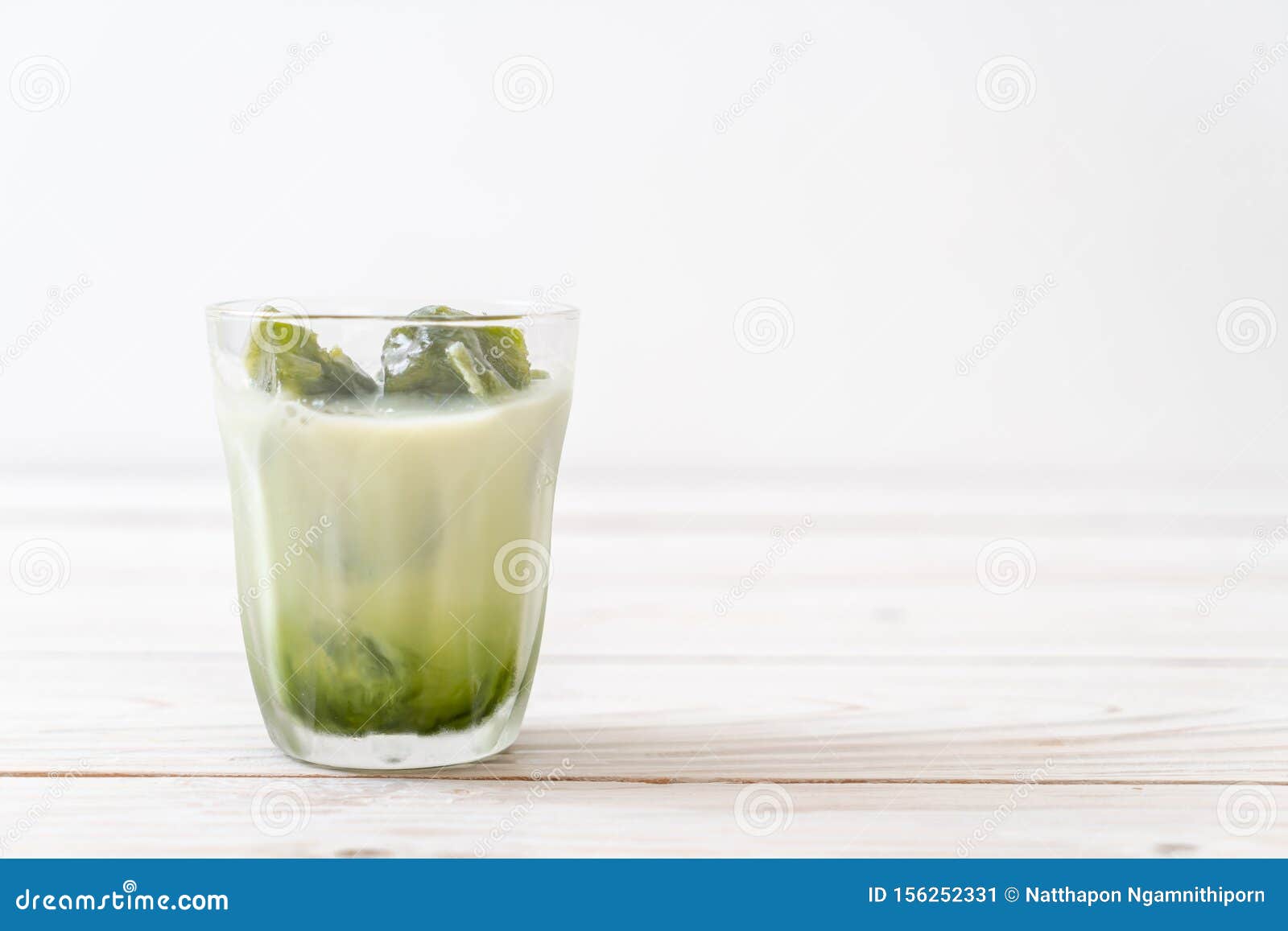 Matcha Green Tea Ice Cube with Milk Stock Image - Image of iced, sweet ...