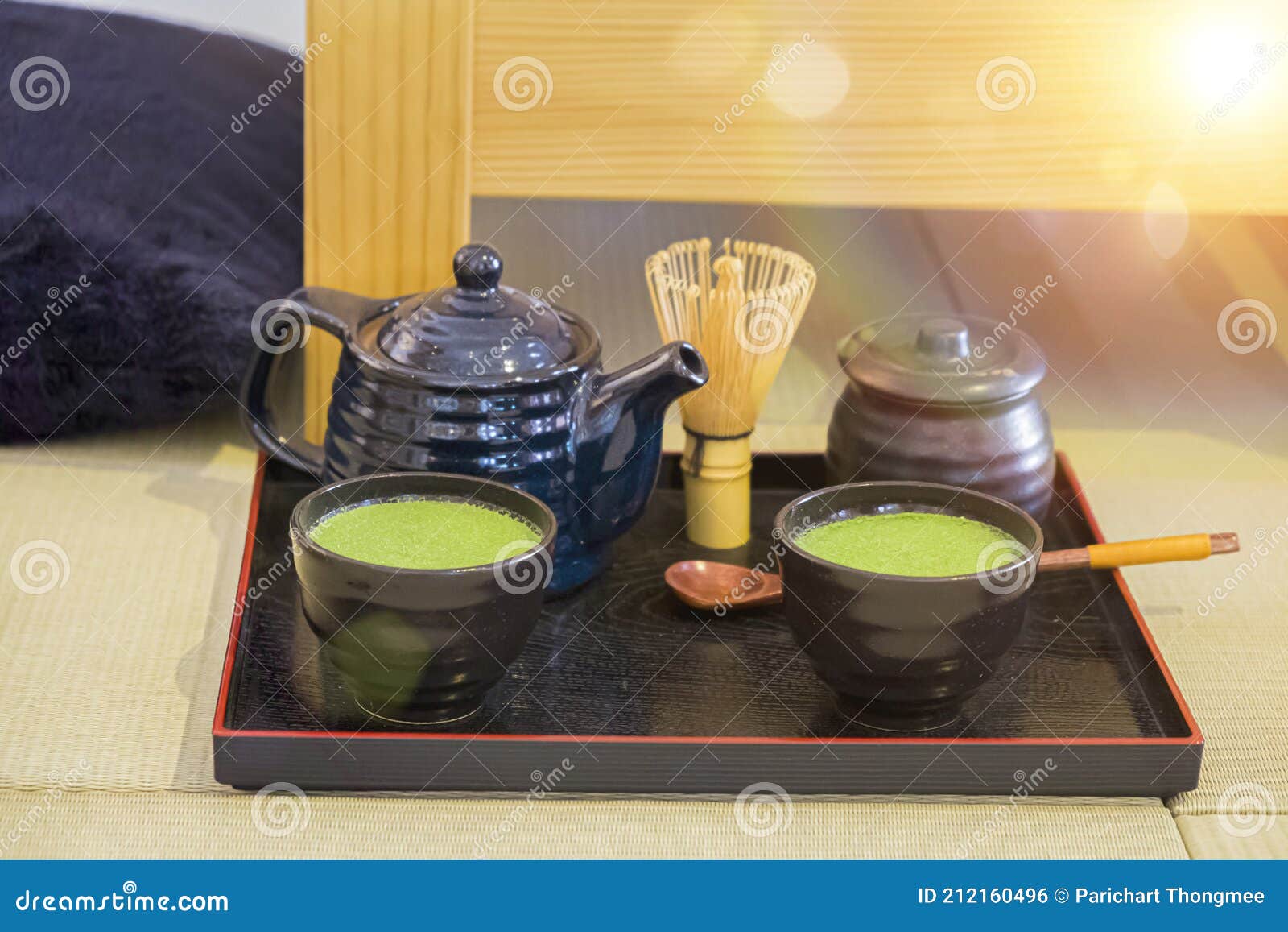 Art of Japanese Living Green Tea Ryokucha Traditional Ceremony Stock ...