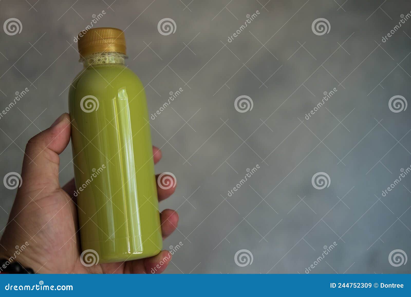 Matcha Green Tea in Plastic Bottle Stock Image - Image of freshness ...
