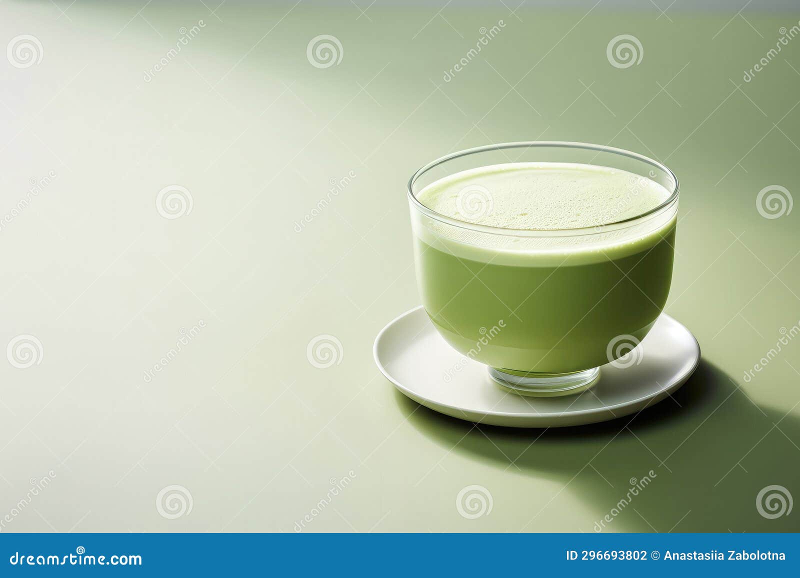 Matcha Latte Aesthetically Beautiful Minimalist Style, Empty Space ...