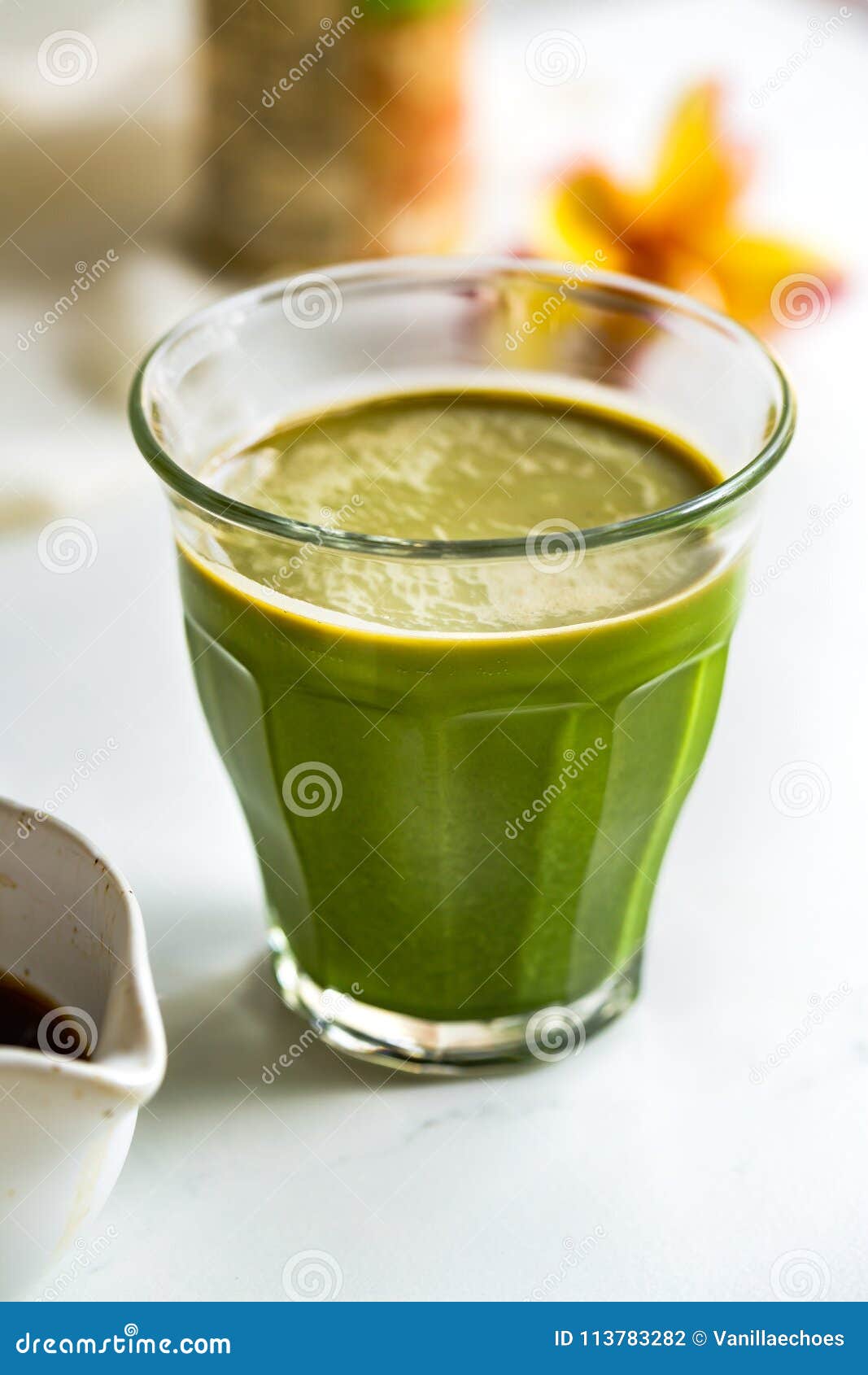 Matcha with Milk and Espresso Stock Photo - Image of glass, summer ...