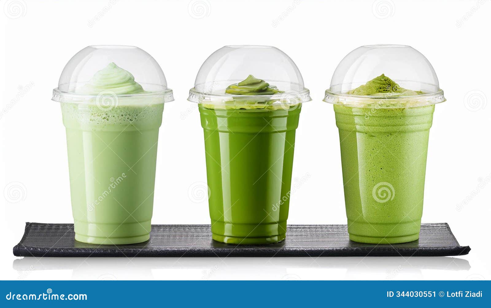 Matcha Milkshake on Plastic Cup, Isolated on White Background PNG Stock ...