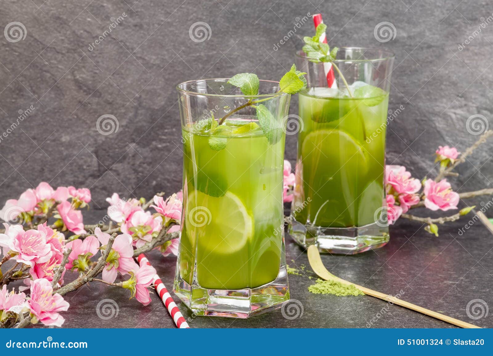 Matcha Mint Iced Tea stock photo. Image of culture, herbal - 51001324