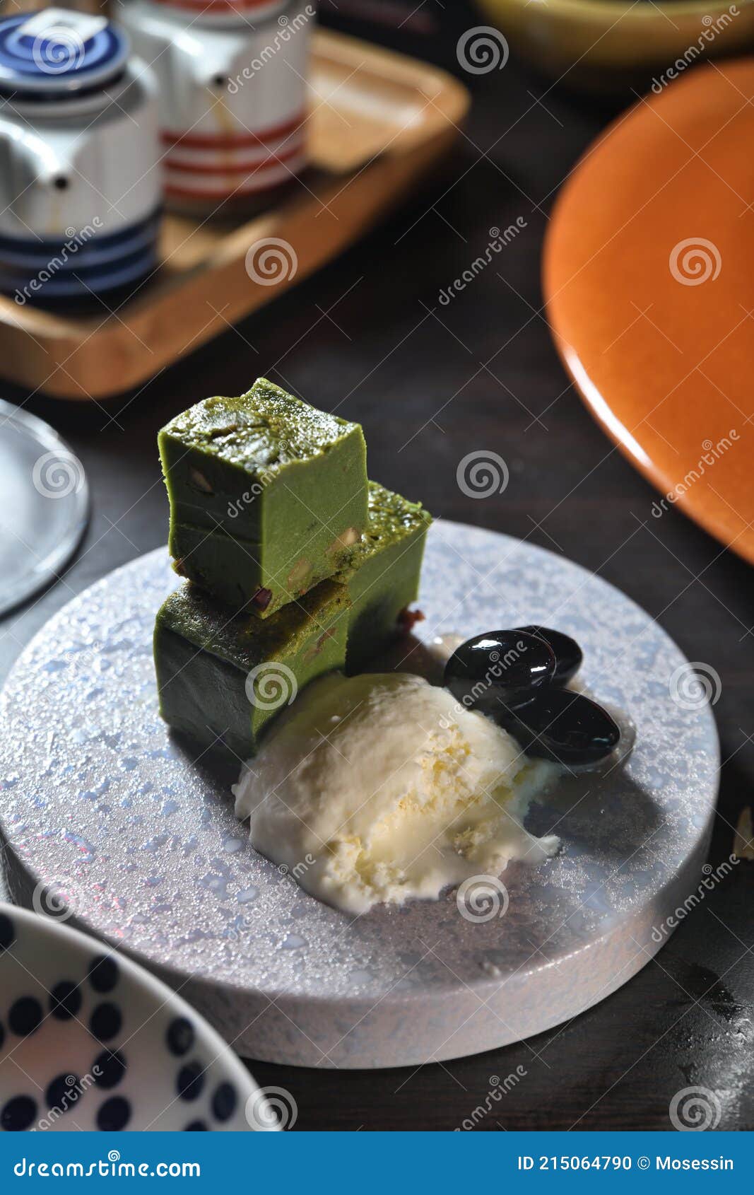 Matcha Mocha Green Tea Cake Stock Photo - Image of green, cook: 215064790
