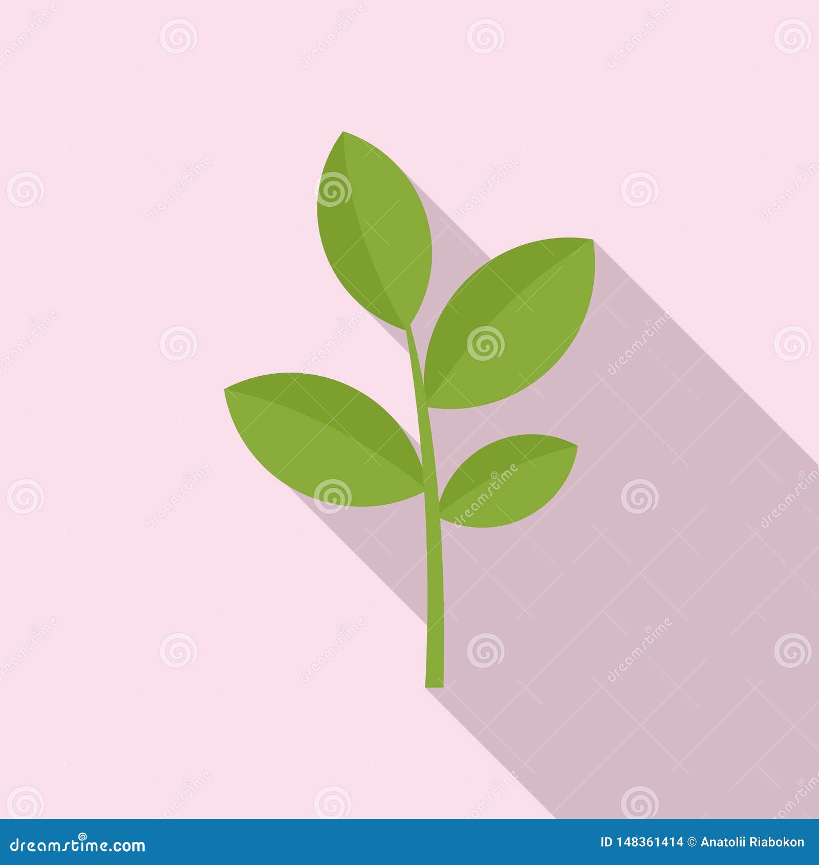 Matcha Plant Icon, Flat Style Stock Vector - Illustration of lifestyle ...