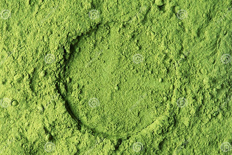 Matcha Powder Texture with Circle Centre Stock Photo - Image of natural ...