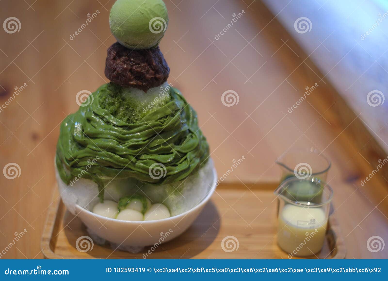 Matcha Snow Ice stock image. Image of sculpture, yellow - 182593419