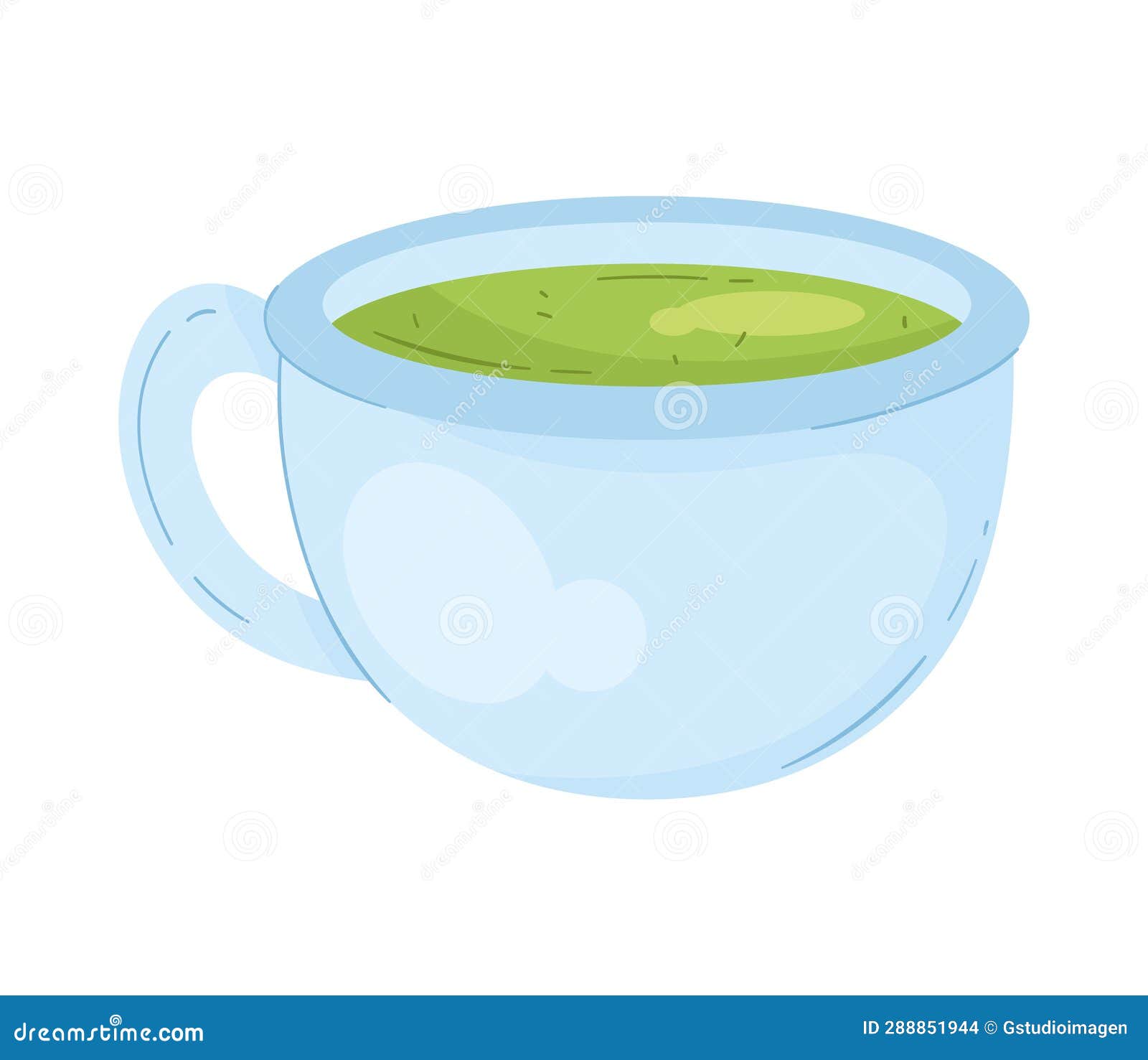 Matcha tea cup stock illustration. Illustration of powder - 288851944
