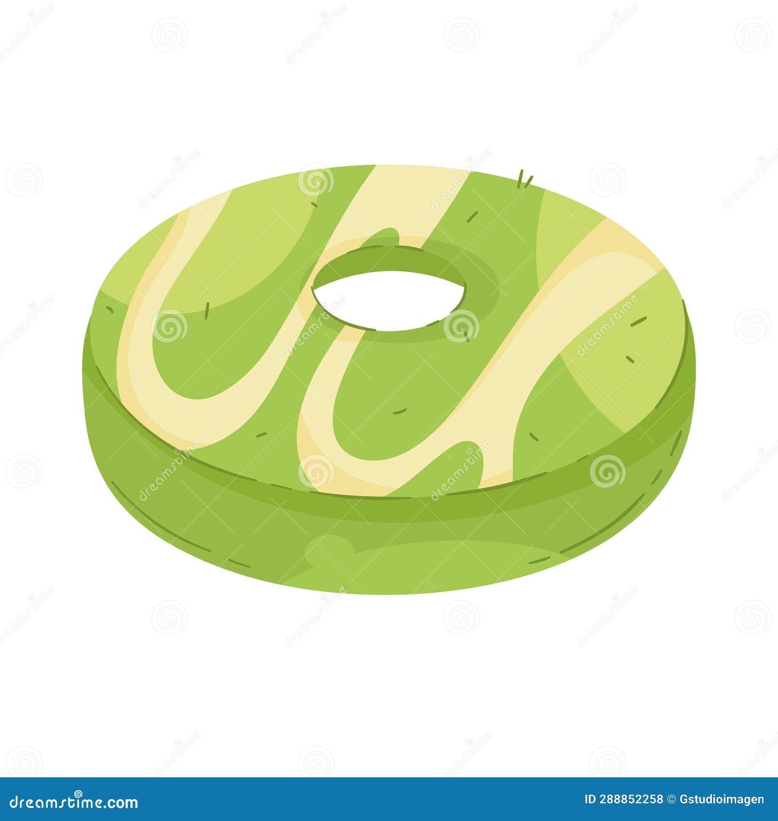 Matcha tea donut stock vector. Illustration of vector - 288852258