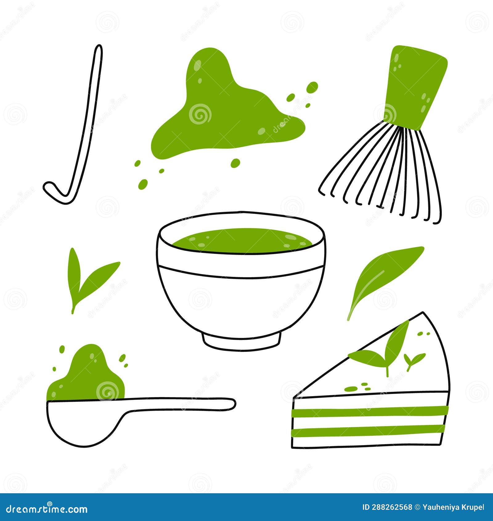 Matcha Tea. Mug with Matcha and Green Tea Leaves. Natural Green Tea ...