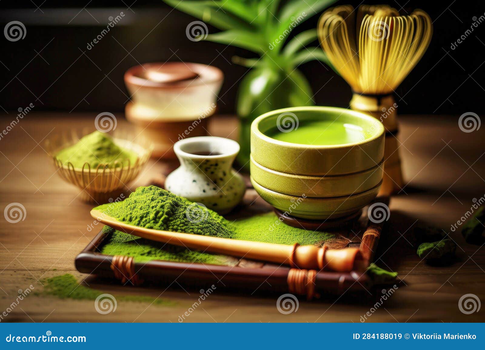 Matcha Tea in a Traditional Japanese Setting Stock Illustration - Illustration of ceremony ...