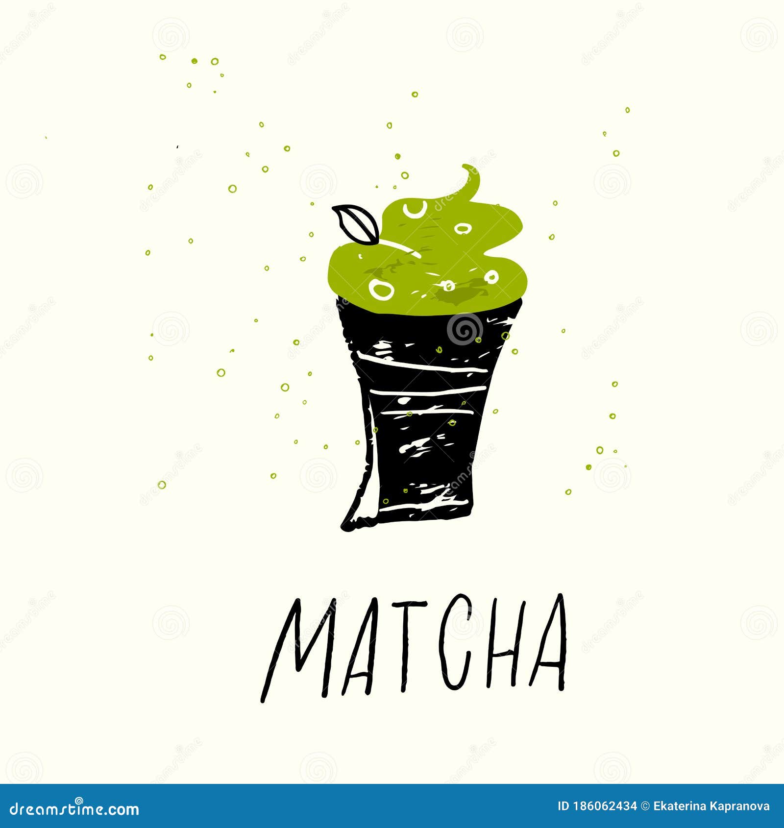 Matcha Tea Vector Outline Icons Collection Set. Japan Traditional Drink ...