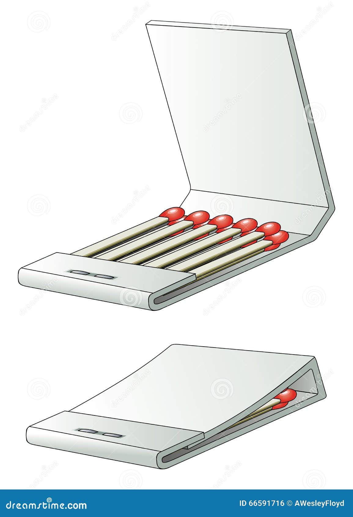 Matchbook stock vector. Illustration of matchbook, match - 66591716