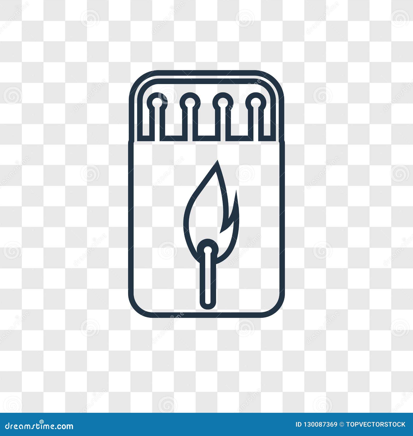 Matchbox Concept Vector Linear Icon Isolated on Transparent Back Stock ...