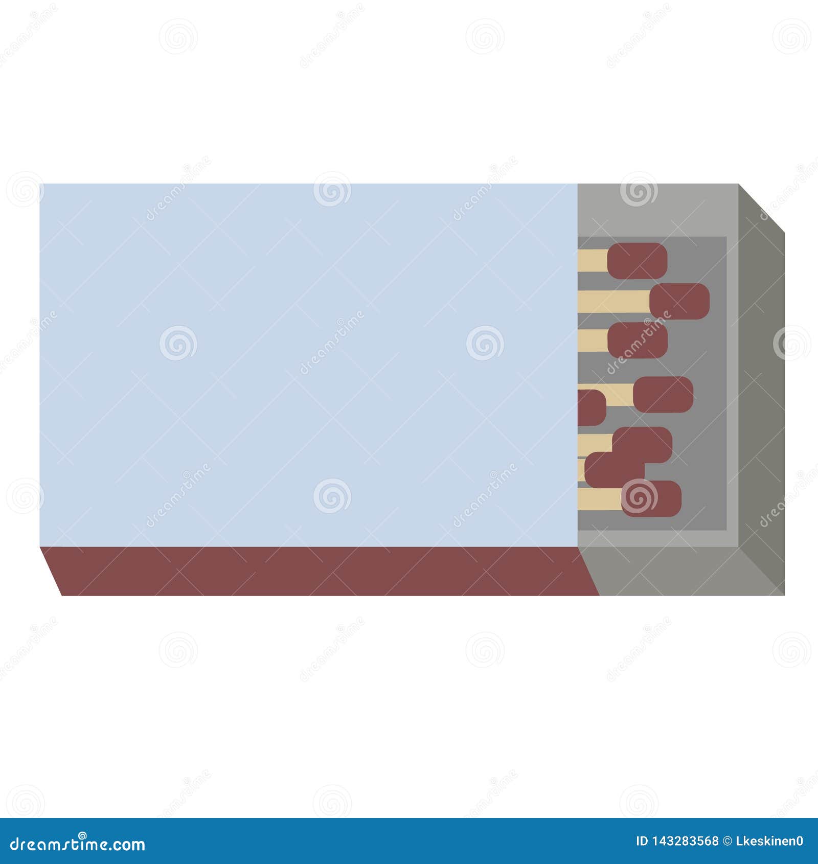 Matchbox Flat Illustration on White Stock Vector - Illustration of ...