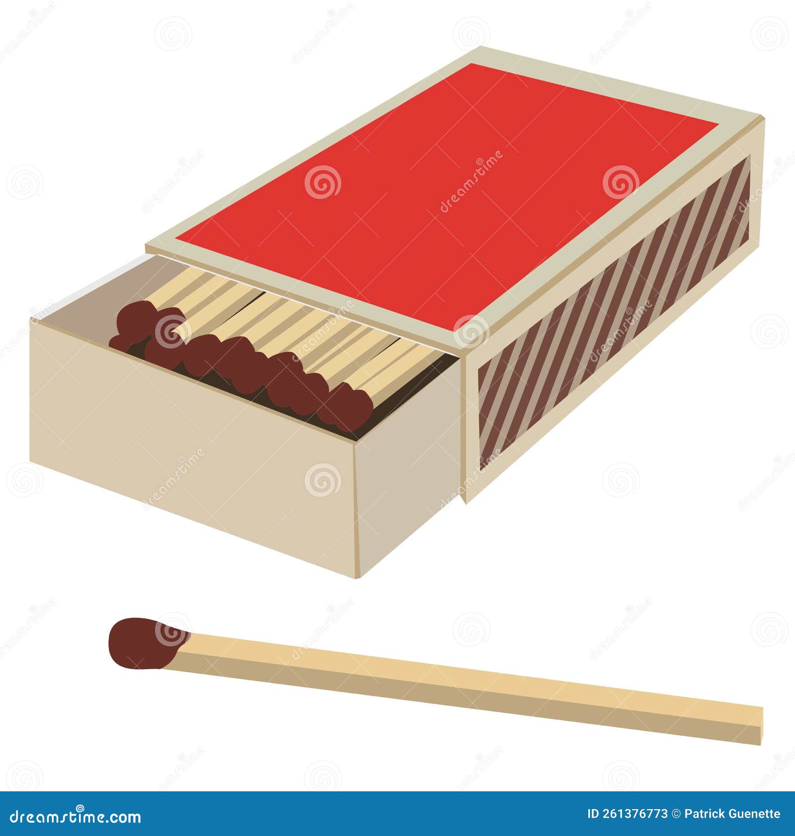 Matchbox, icon stock vector. Illustration of matchbox - 261376773