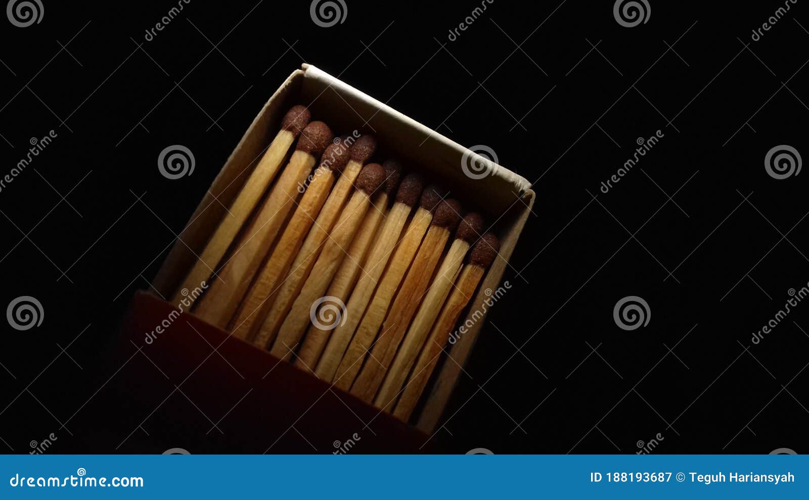 Matchbox with Isolated Dark Background Stock Image - Image of holding ...
